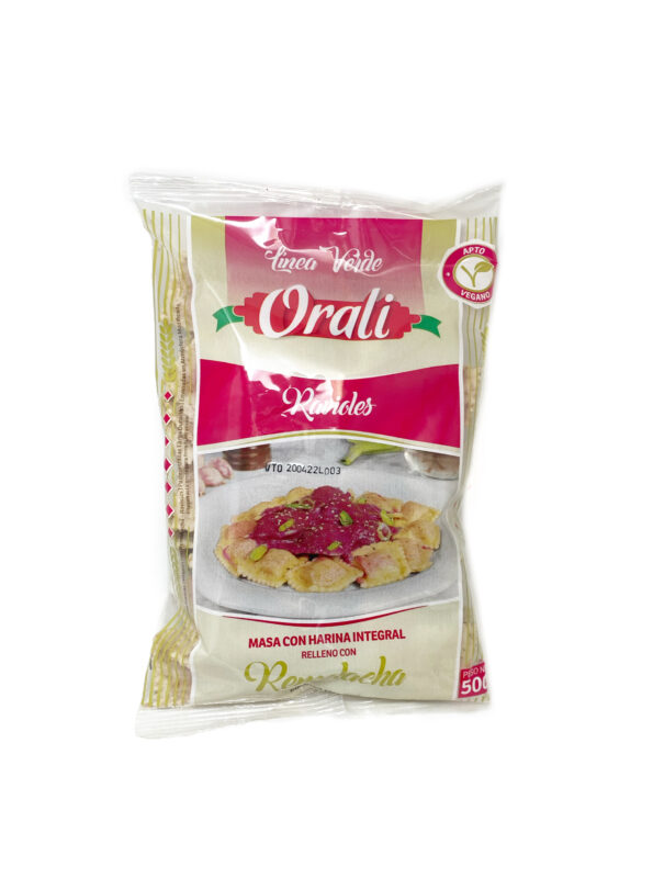 Ravioles Masa con Harina Integral Relleno con Remolacha – Orali x 500g ...